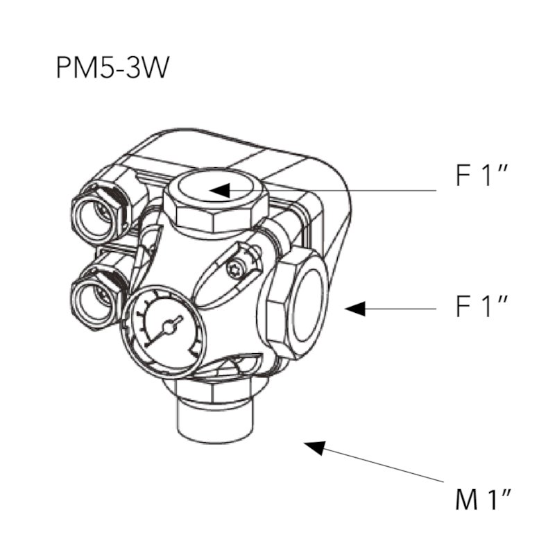 PM5 3-way pressure switch